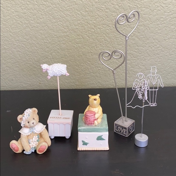 Accents | Winnie The Pooh Ceramic Figurine Photo Holders | Poshmark